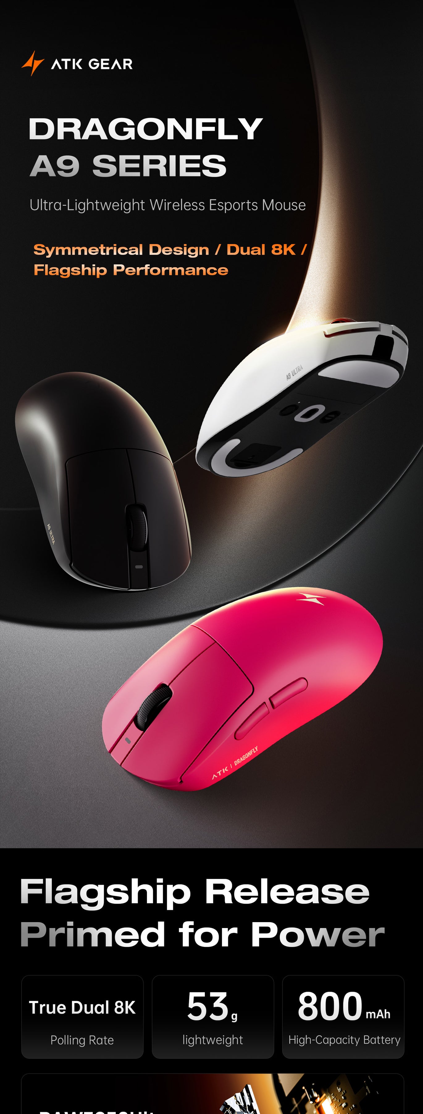 ATK Dragonfly A9 Series | Lightweight Wireless Mouse – ATK Gaming Gear