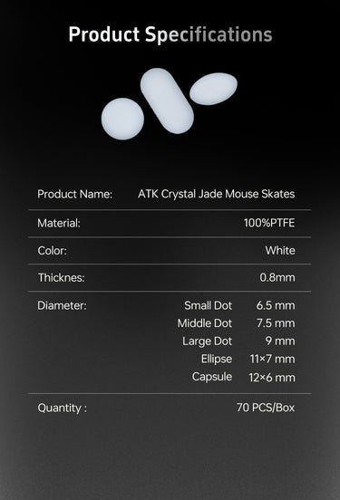 Crystal Jade Mouse Skates | Ultra-Smooth PTFE Skates – ATK Gaming Gear