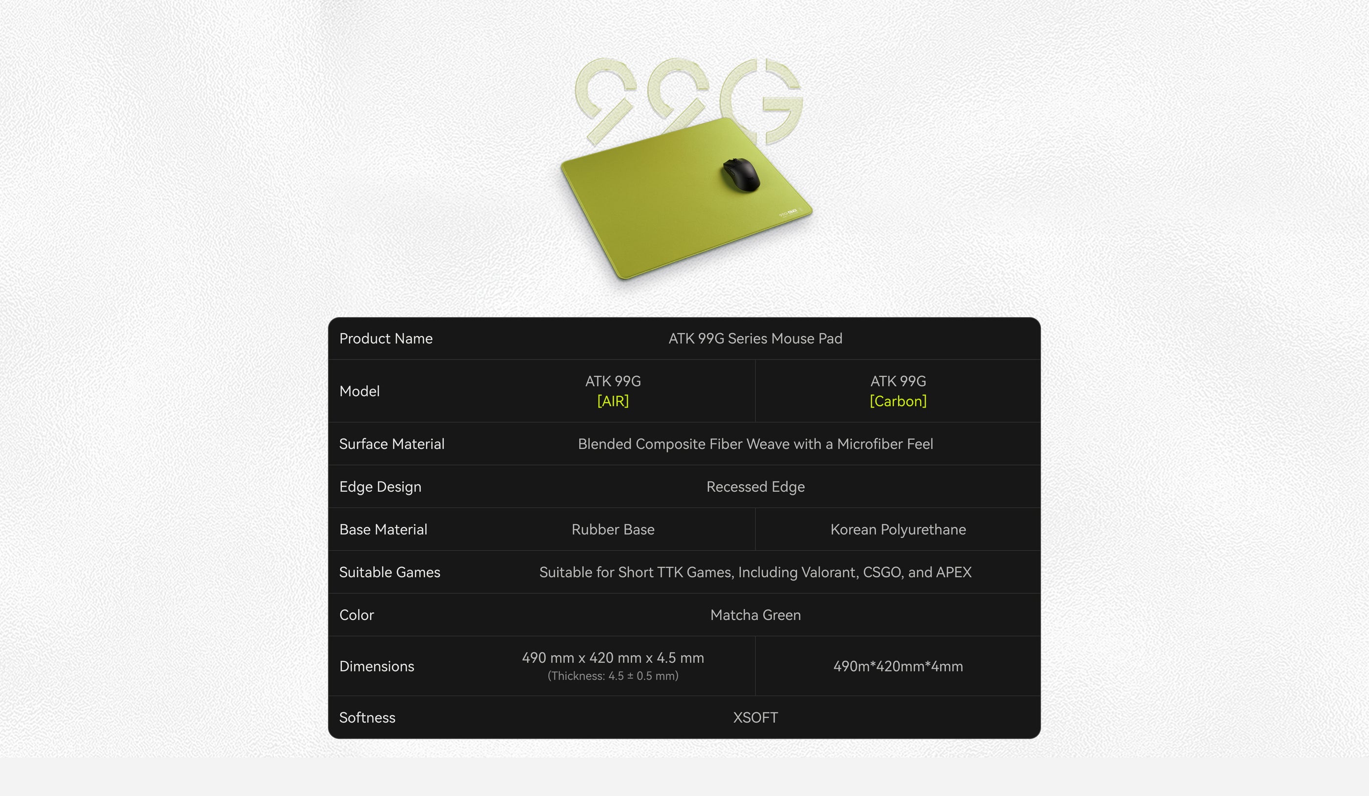 ATK 99G XSoft | eSport Gaming Mousepad – ATK Gaming Gear