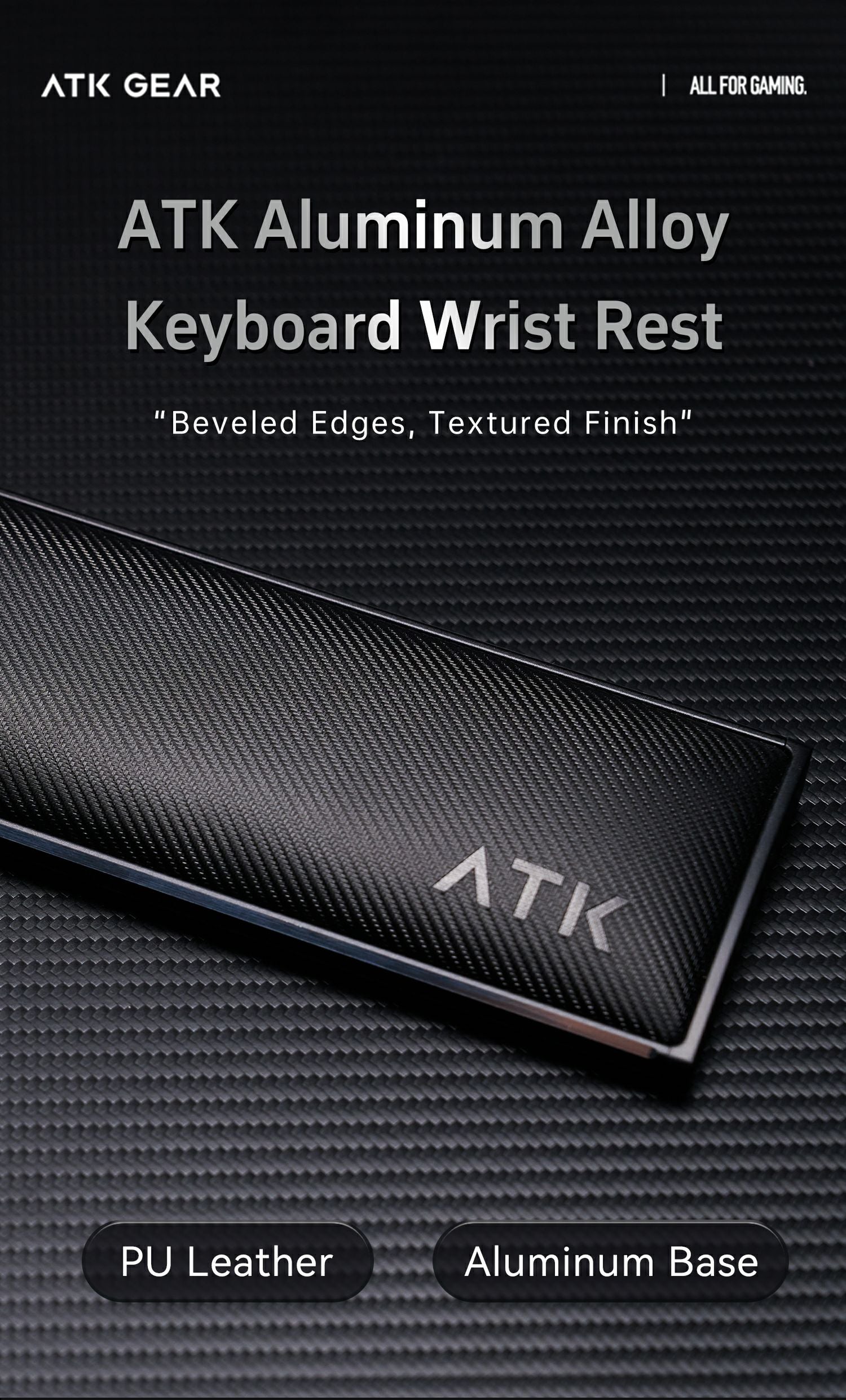 ATK Aluminum Alloy Wrist Rest | Premium Ergonomic Support – ATK Gaming Gear