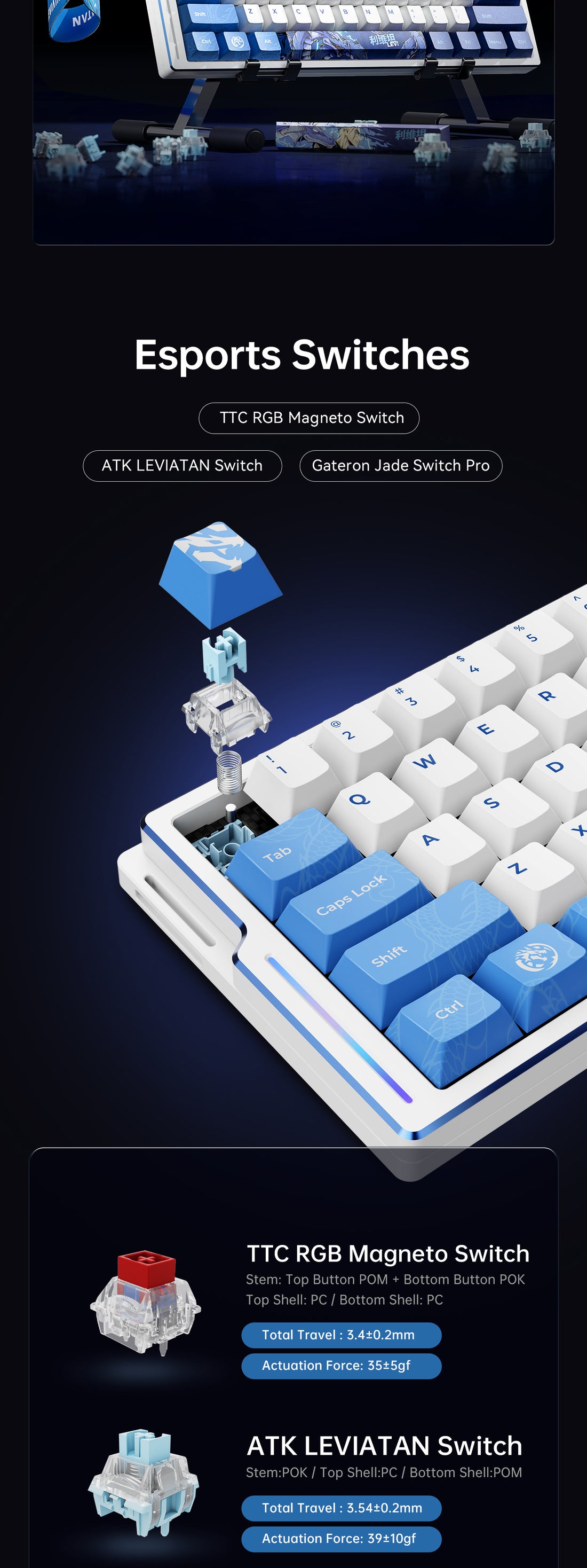 ATK EDGE 60 HE Esports Magnetic Keyboard - LEVIATAN Collaboration – ATK ...