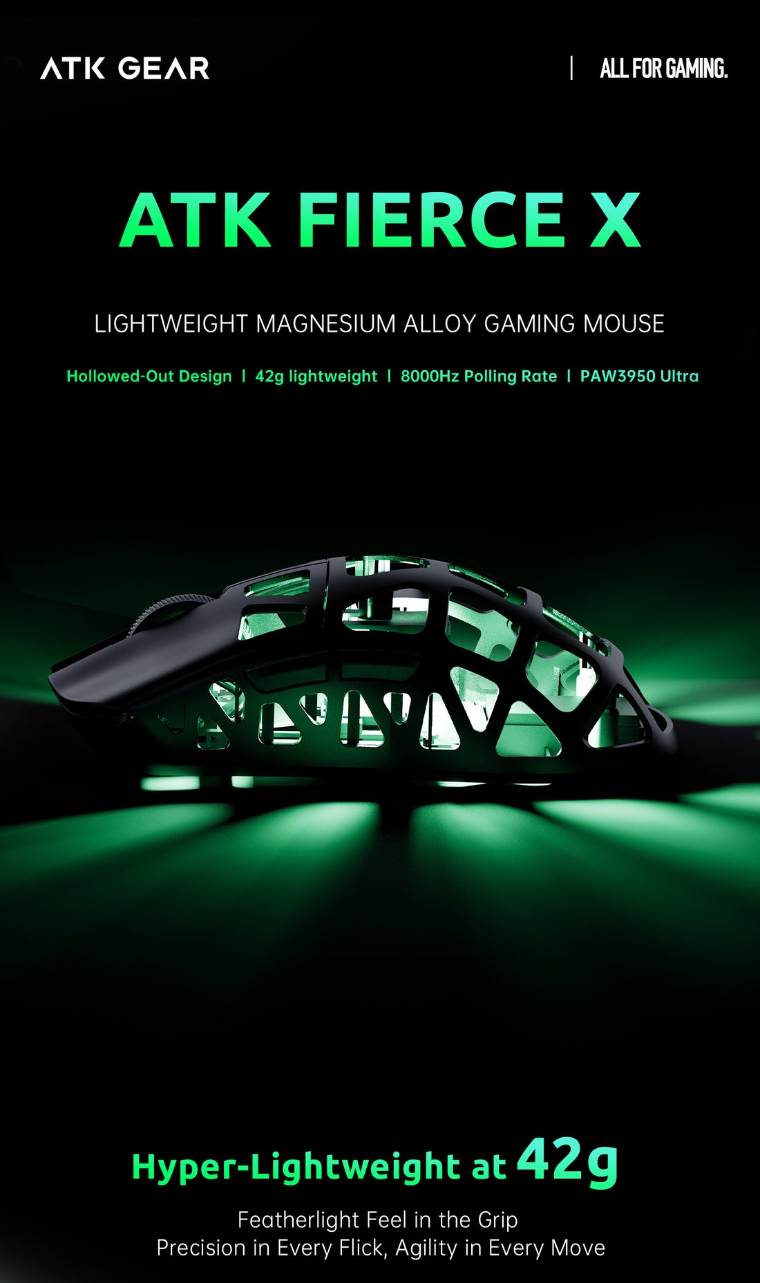 ATK FIERCE X | Lightweight Magnesium Alloy Gaming Mouse – ATK Gaming Gear